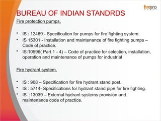 Fire Protection Standards for reference.pptx | Chemistry | Science