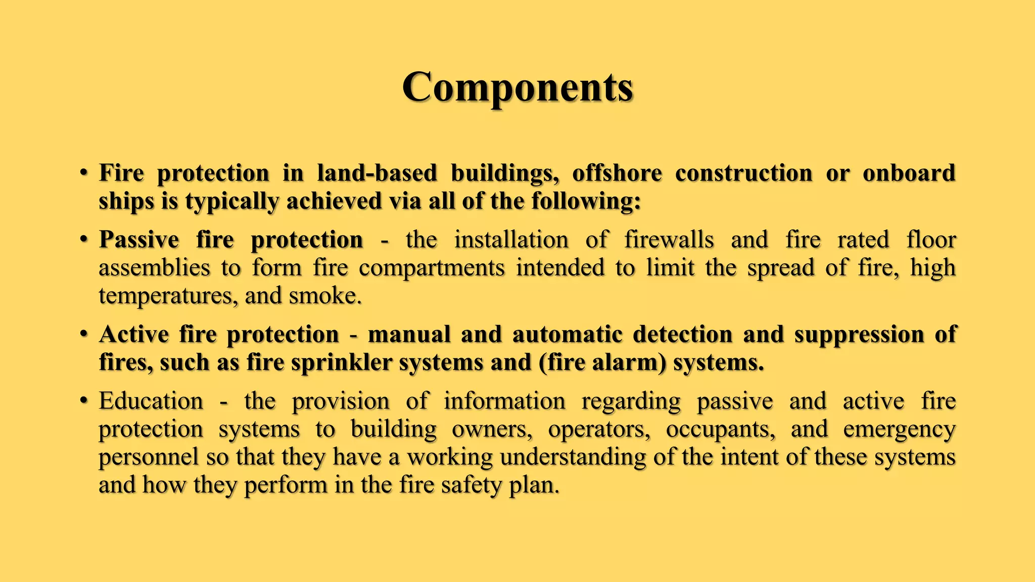 Fire Protection Systems Unit-I | PPTX