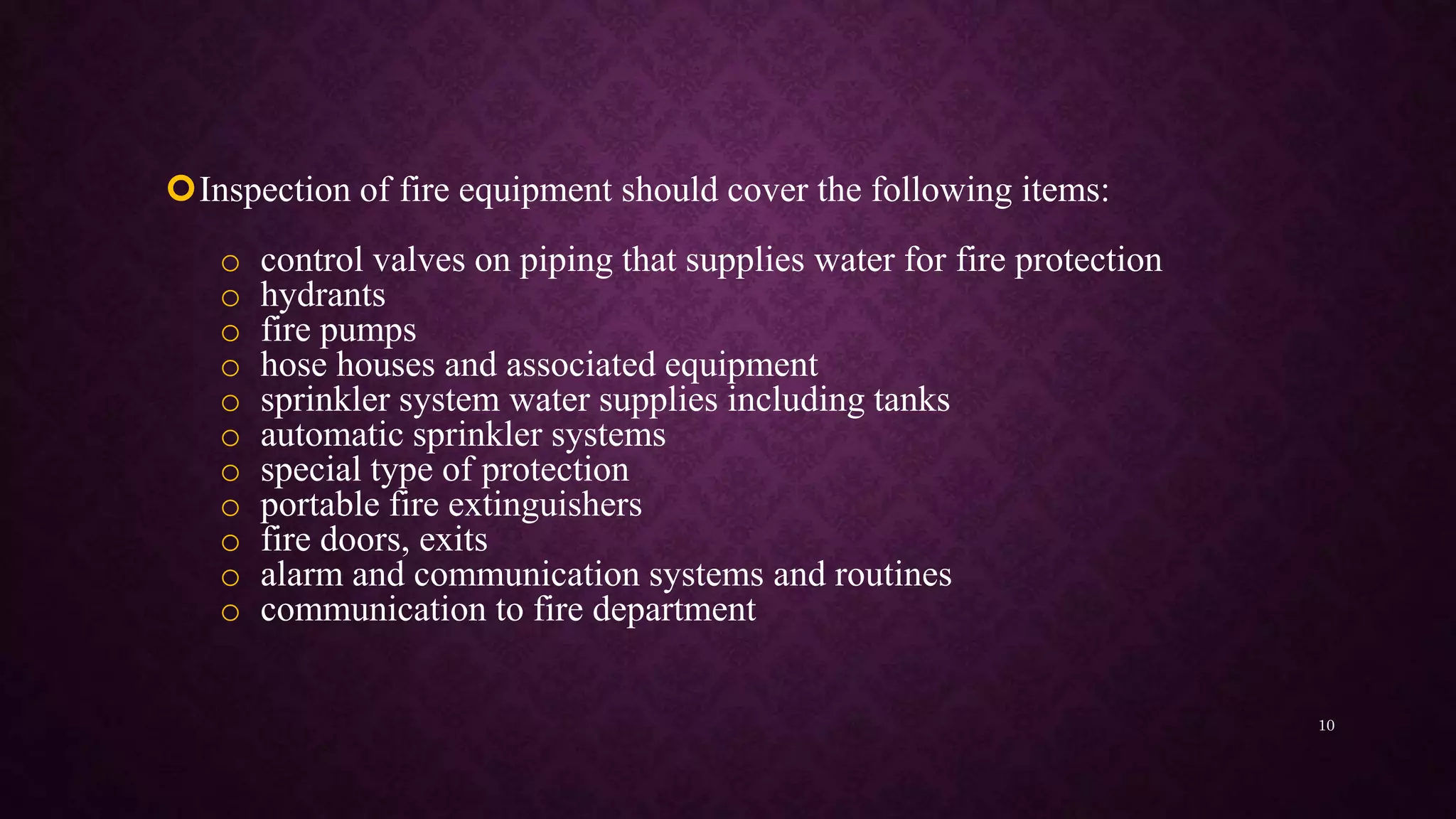 Fire protection system... | PPTX