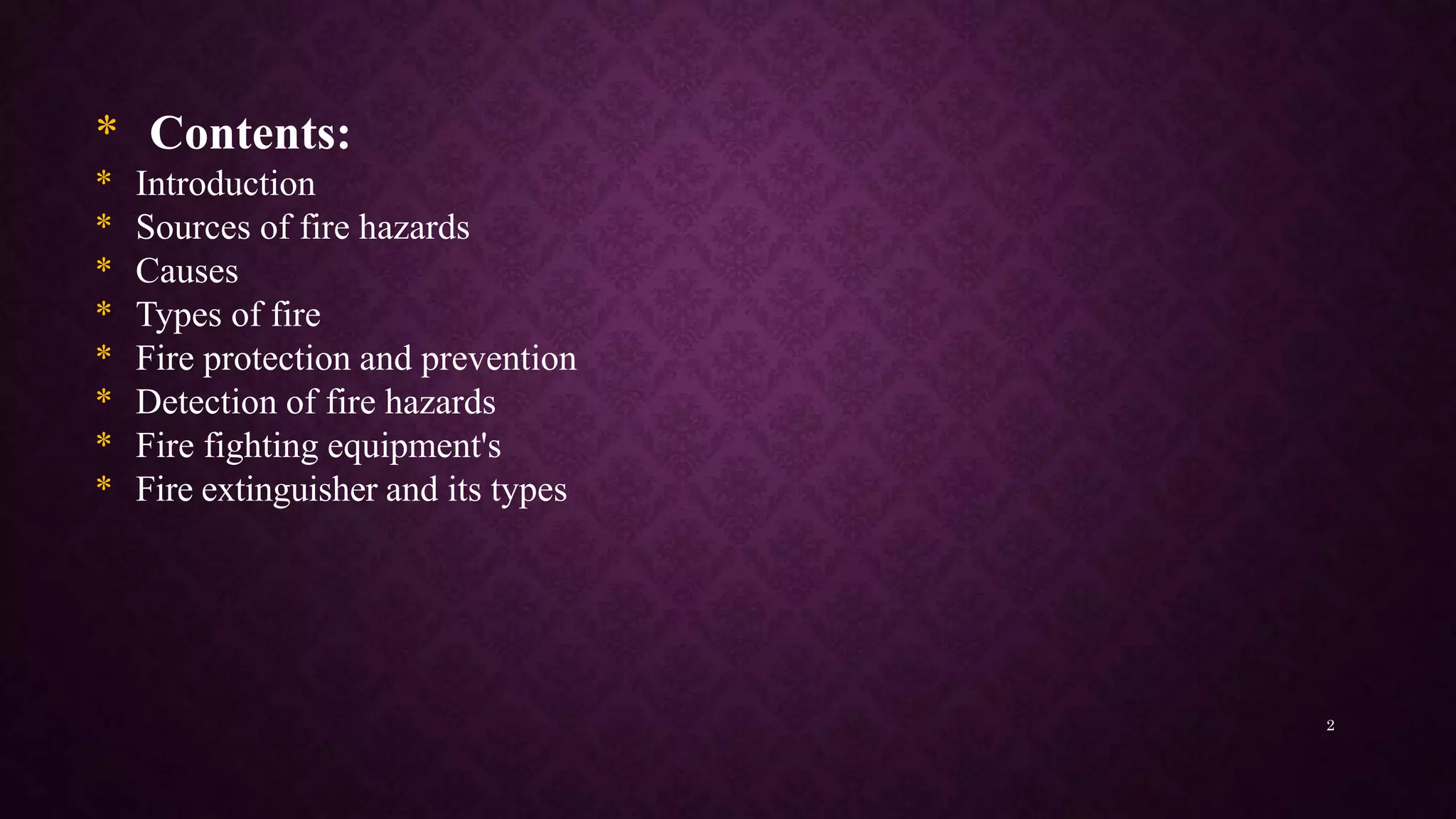 Fire protection system... | PPTX