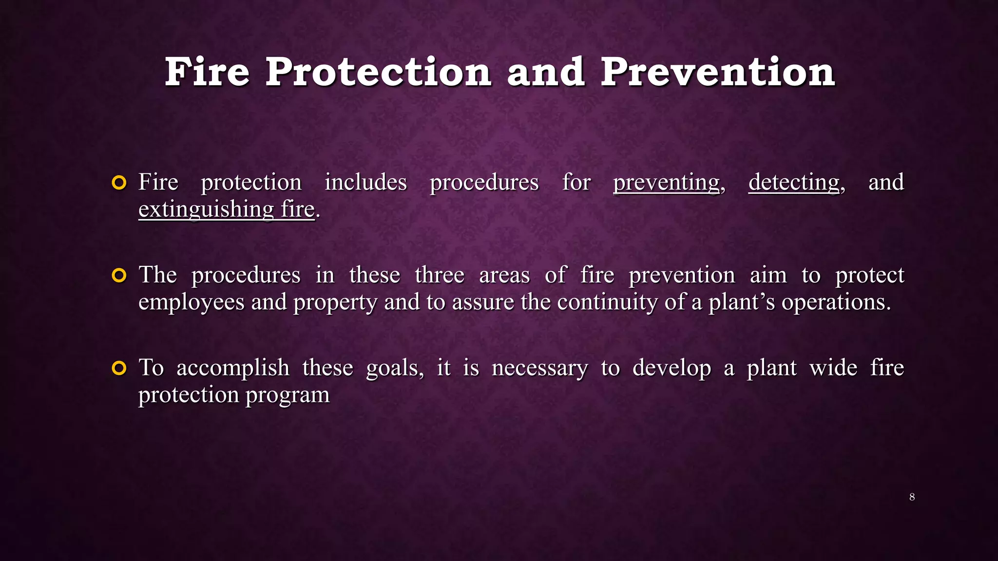 Fire protection system... | PPTX