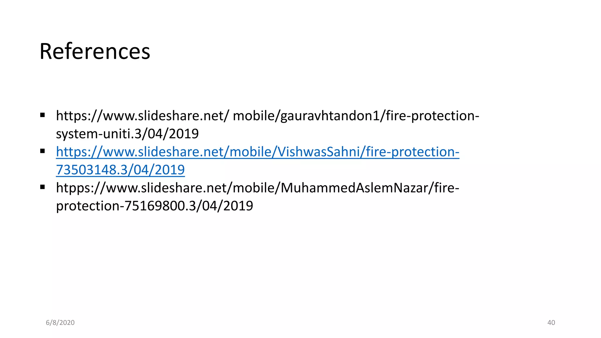 Fire protection system ppt. | PPTX