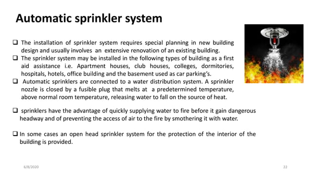 Fire protection system ppt. | PPTX | Chemistry | Science