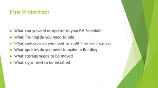 Fire Protection Systems for Facilities Managers | PPTX