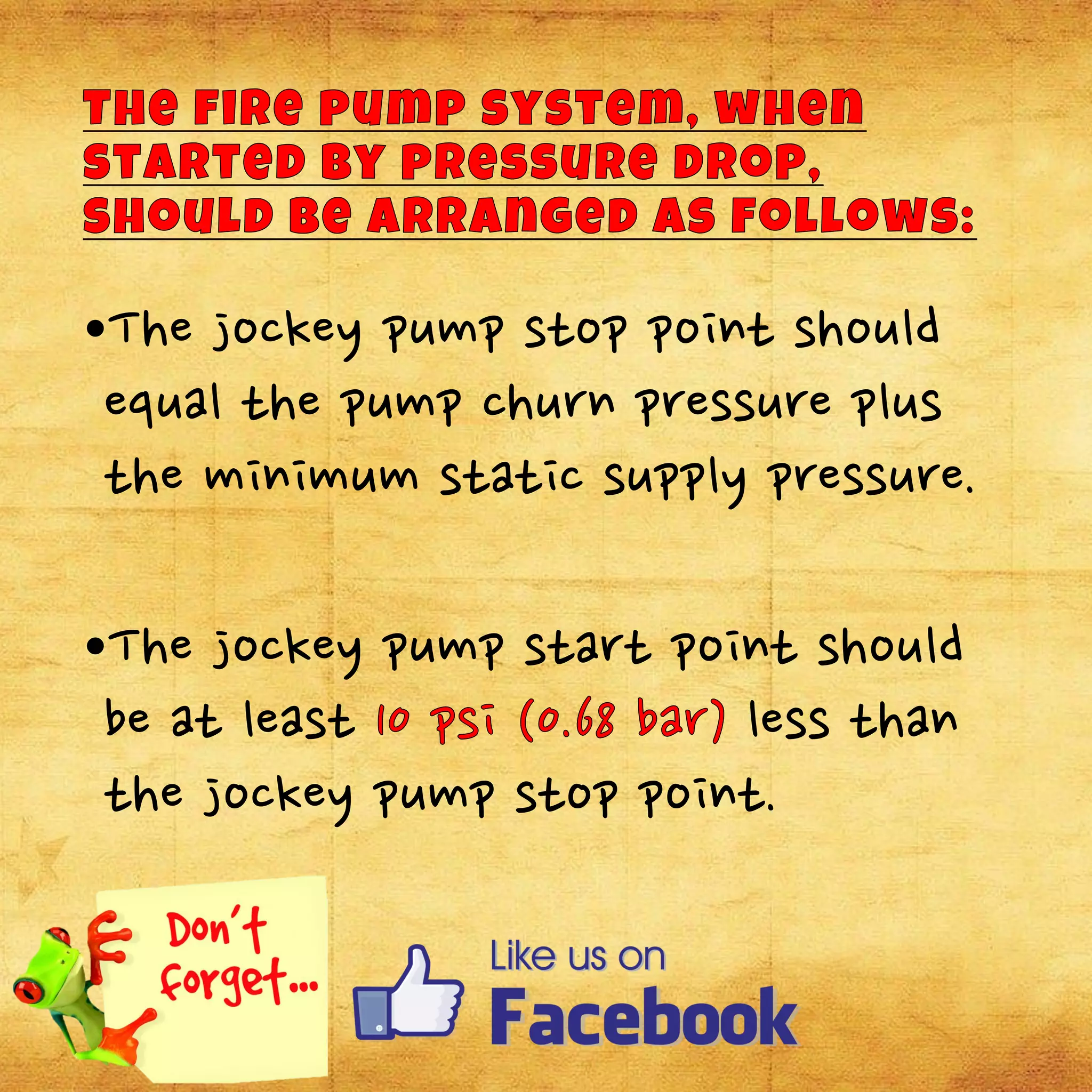 Fire pump settings | PDF