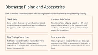 Fire Pump Systems NFPA-20 Installation Standard | PPTX