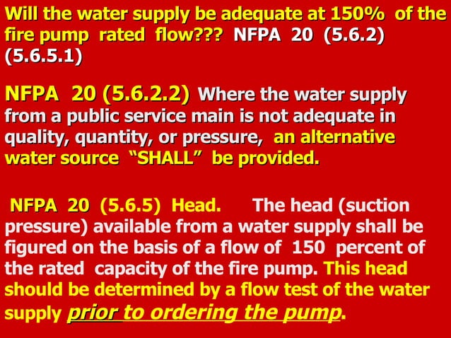 Fire Pump Tutorial as per NFPA 20 standard | PDF