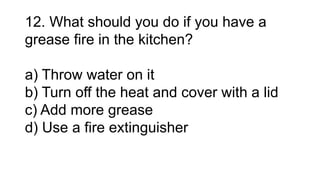 Fire Prevention Disaster Readiness and Risk Reduction Quiz | PPTX