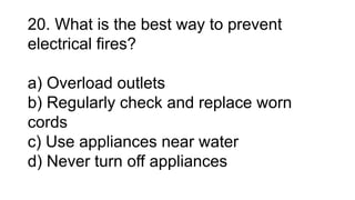 Fire Prevention Disaster Readiness and Risk Reduction Quiz | PPT
