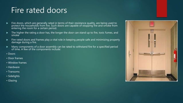 Fire rated construction | PPTX | Home Security | Home & Garden