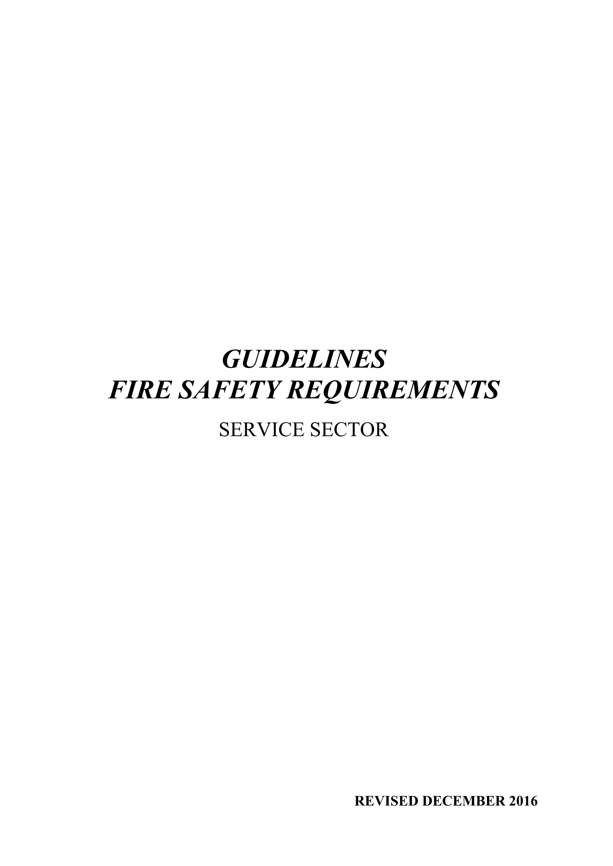 Fire regulation service sector Mauritius | PDF