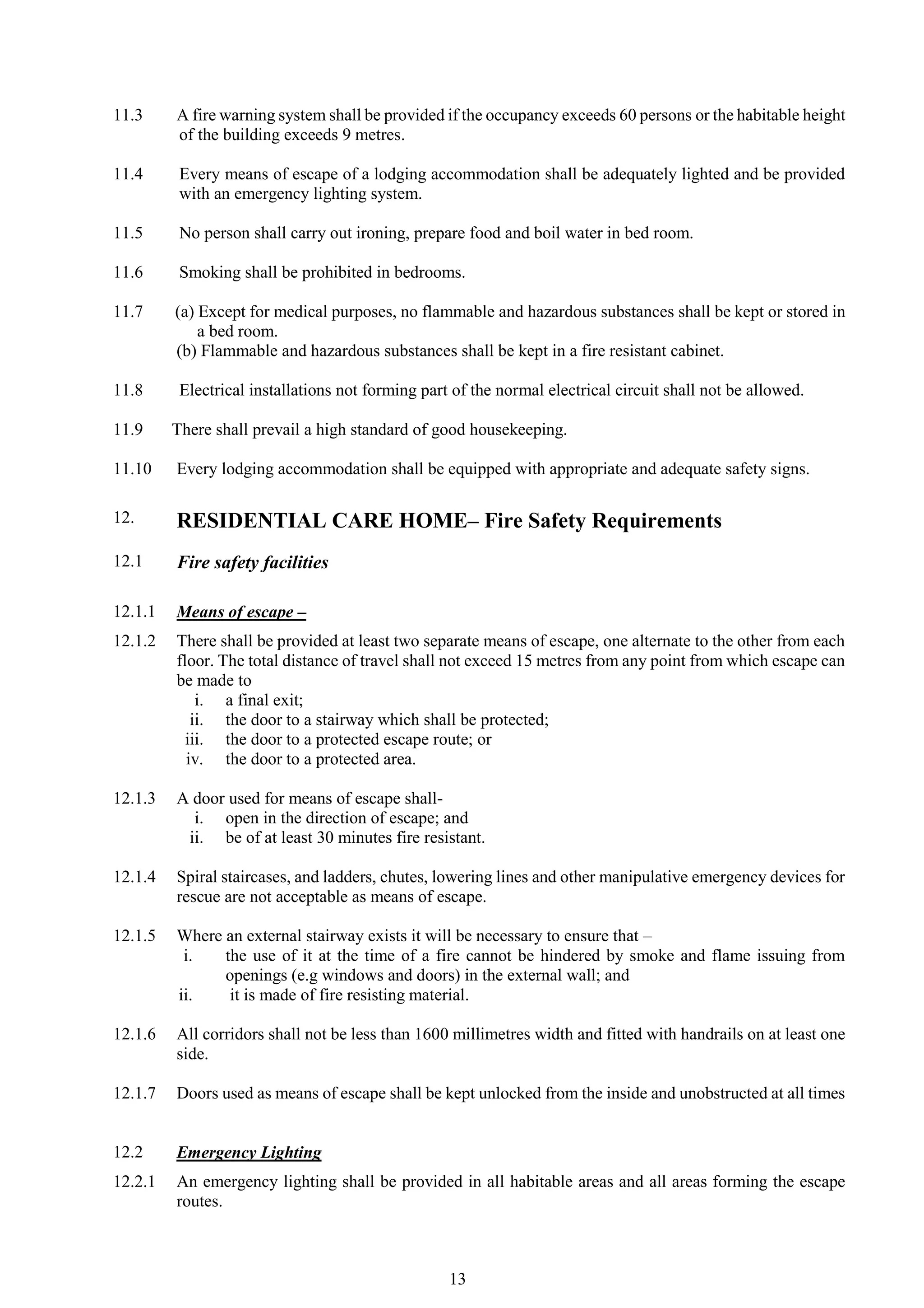 Fire regulation service sector Mauritius | PDF