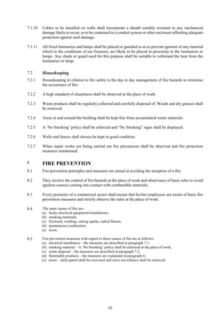 Fire regulation service sector Mauritius | PDF