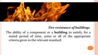 Fire resistance of building | PPT
