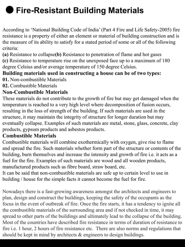 Fire resistant material | PPTX