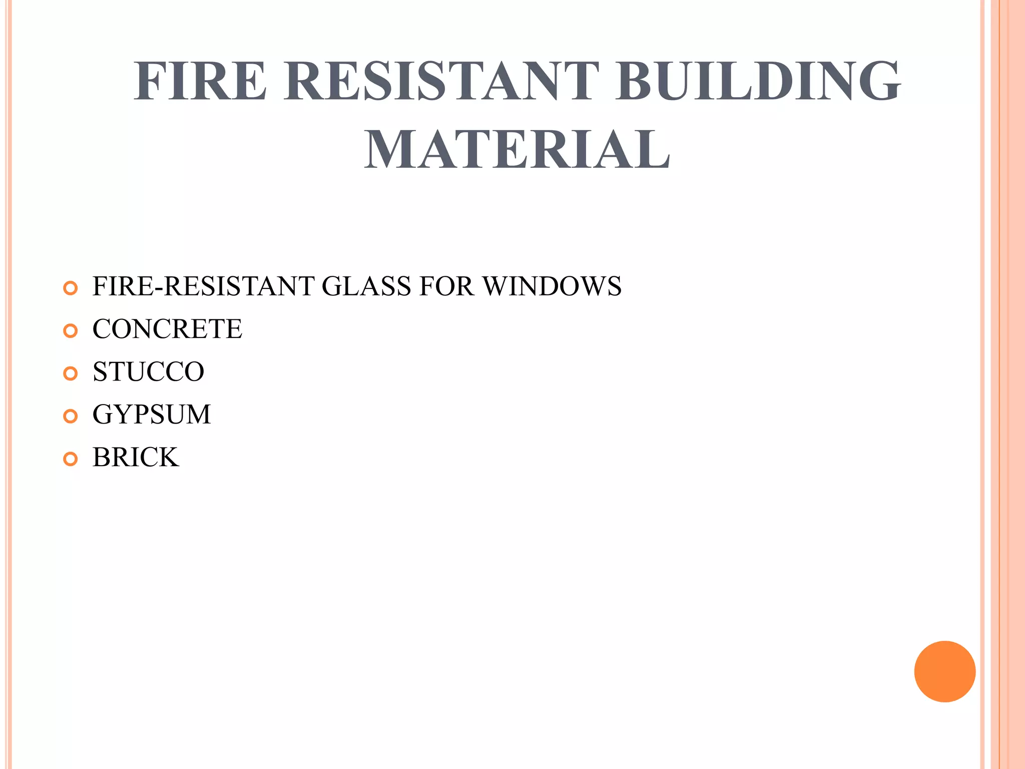 Fire resistive construction | PPTX