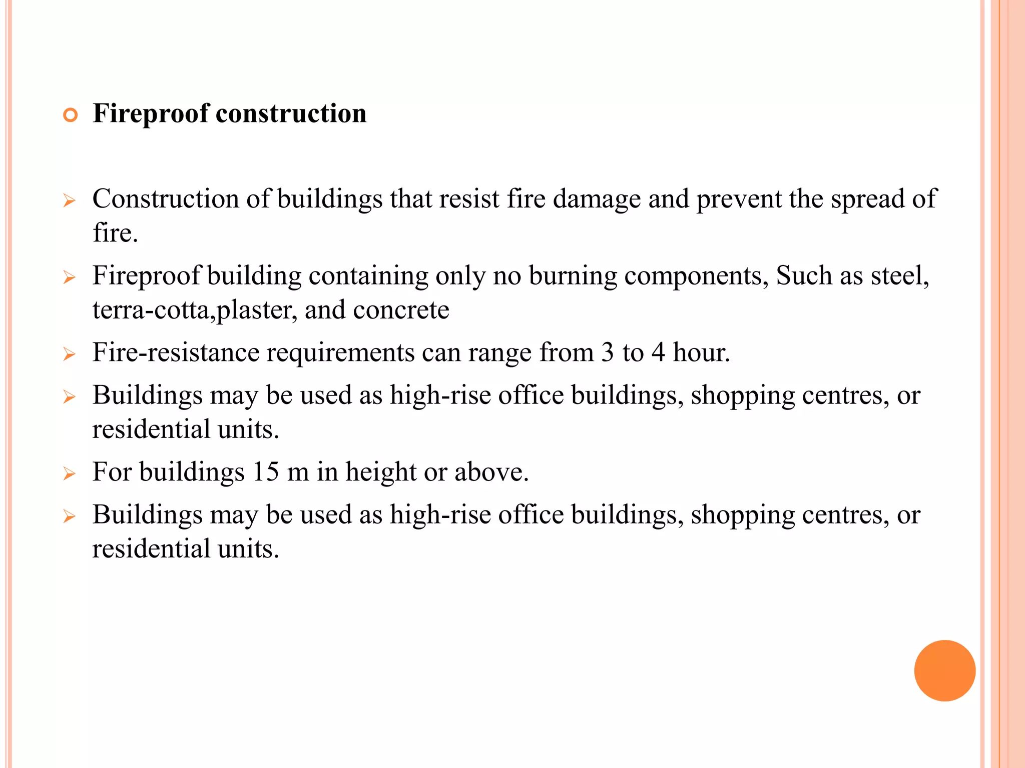 Fire resistive construction | PPTX