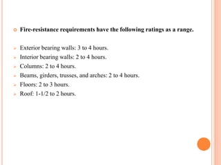 Fire resistive construction | PPTX