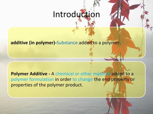 Fire retardant and environmental impact of polymer additives | PPTX