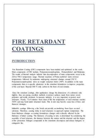 Fire retardant coatings report 2017 | DOCX