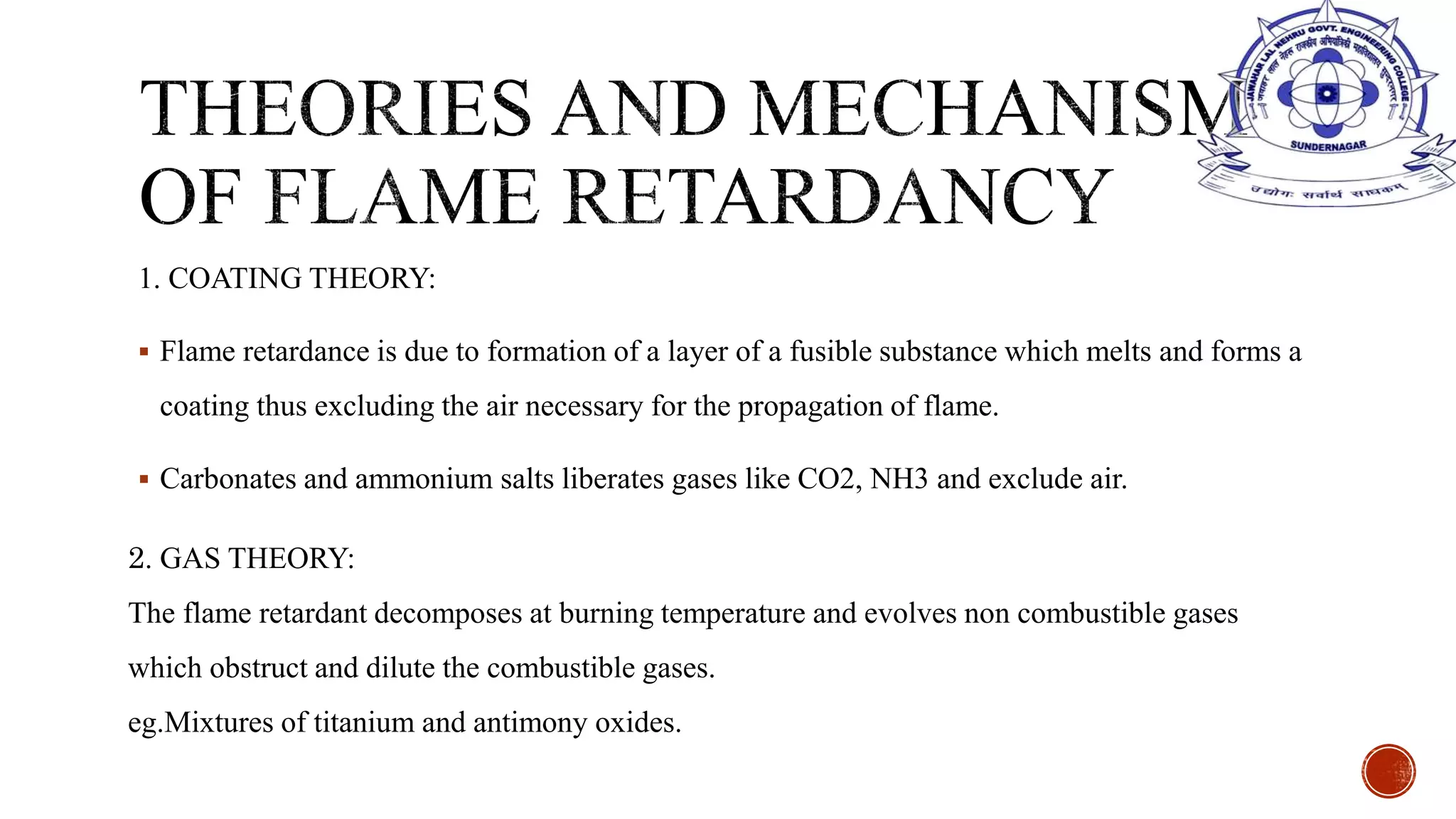 Fire retardant finish | PPTX | Chemistry | Science
