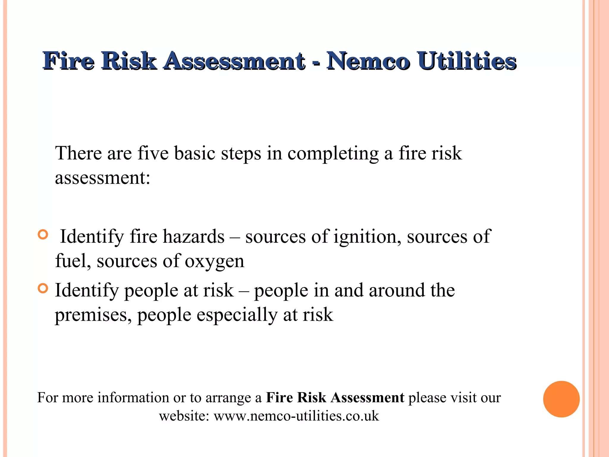 Fire risk assessment | PPT