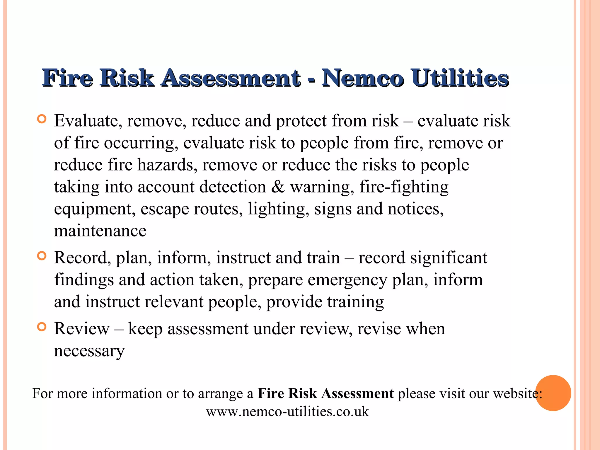 Fire risk assessment | PPT