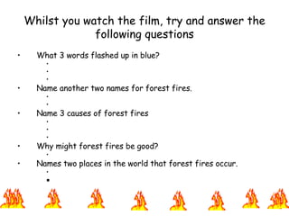 Fires | PPT | Geography | Science