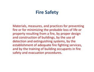 Fire safety | PDF