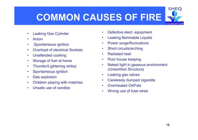SHEQ FOUNDATION Fire safety | PPT