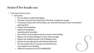 Fire safety staff training | PPTX