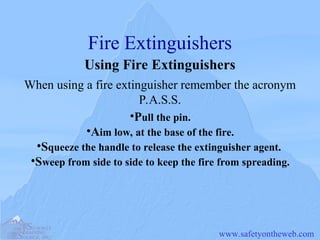 Fire Safety Training Course: Introduction | PPT