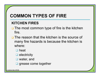 Food safety concerns Fire_Safety.pdf common types of fires | PDF