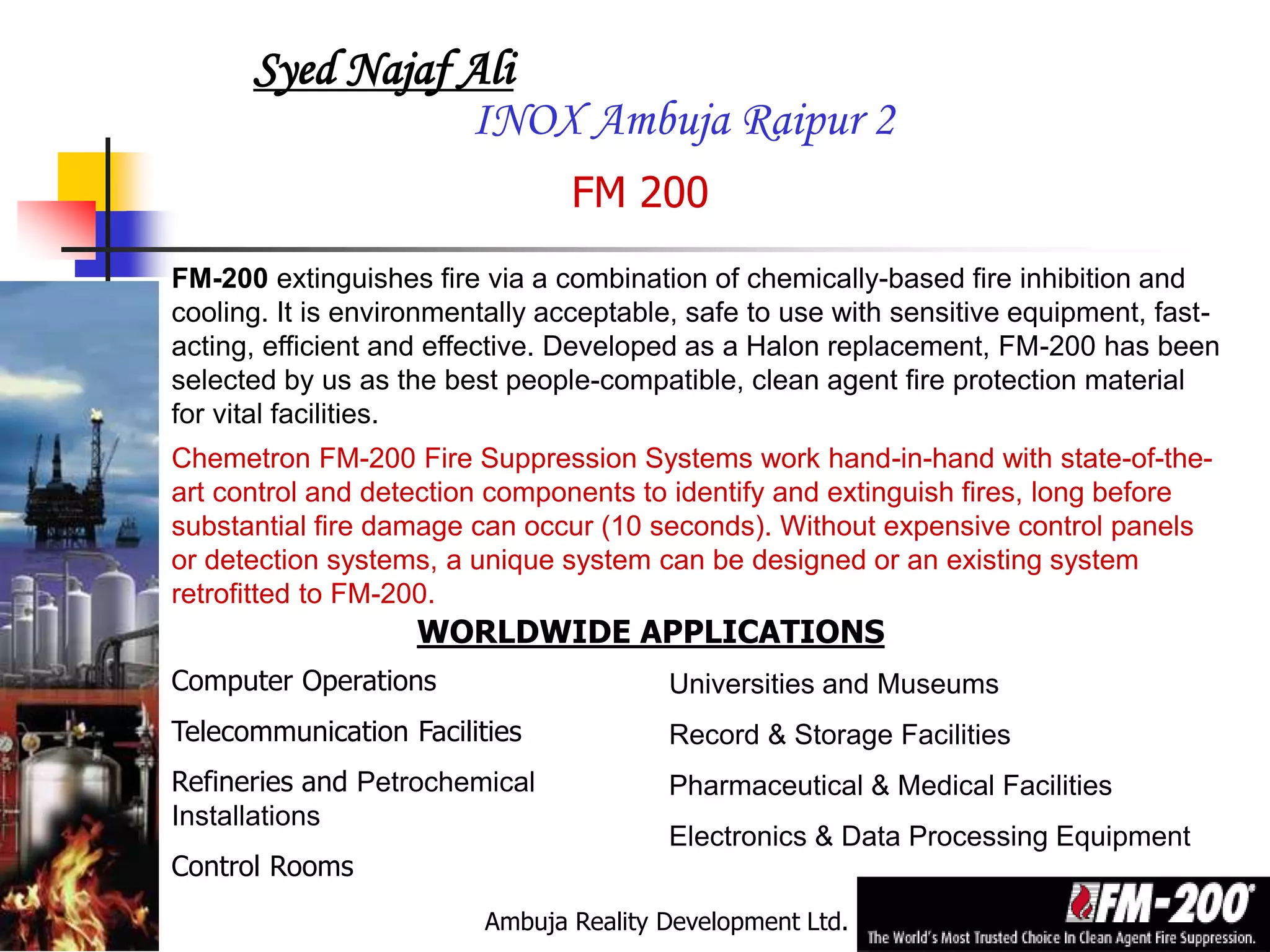 Fire safety FM 200 | PPT