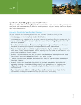 Fire safety and emergency evac warden manual | PDF