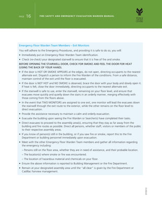 Fire safety and emergency evac warden manual | PDF