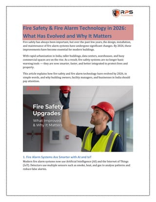 Fire Safety and Fire Alarm Technology in 2026. What Has Evolved and Why ...