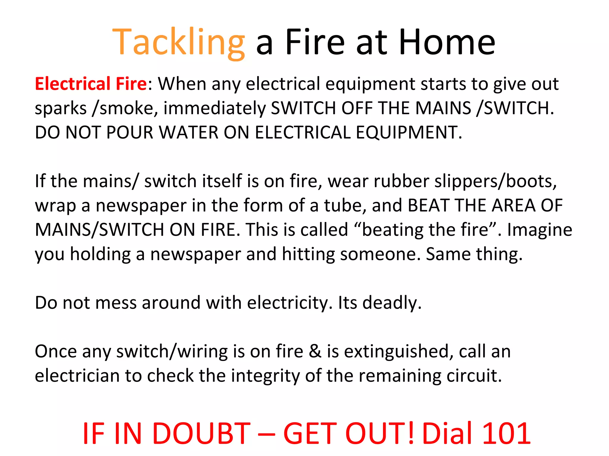 Fire safety basics | PPT