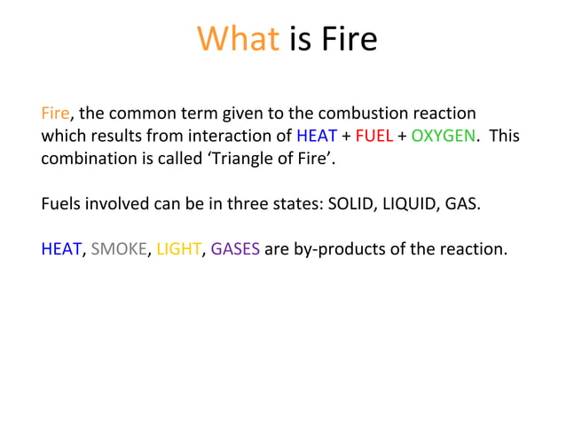 Fire safety basics | PPT