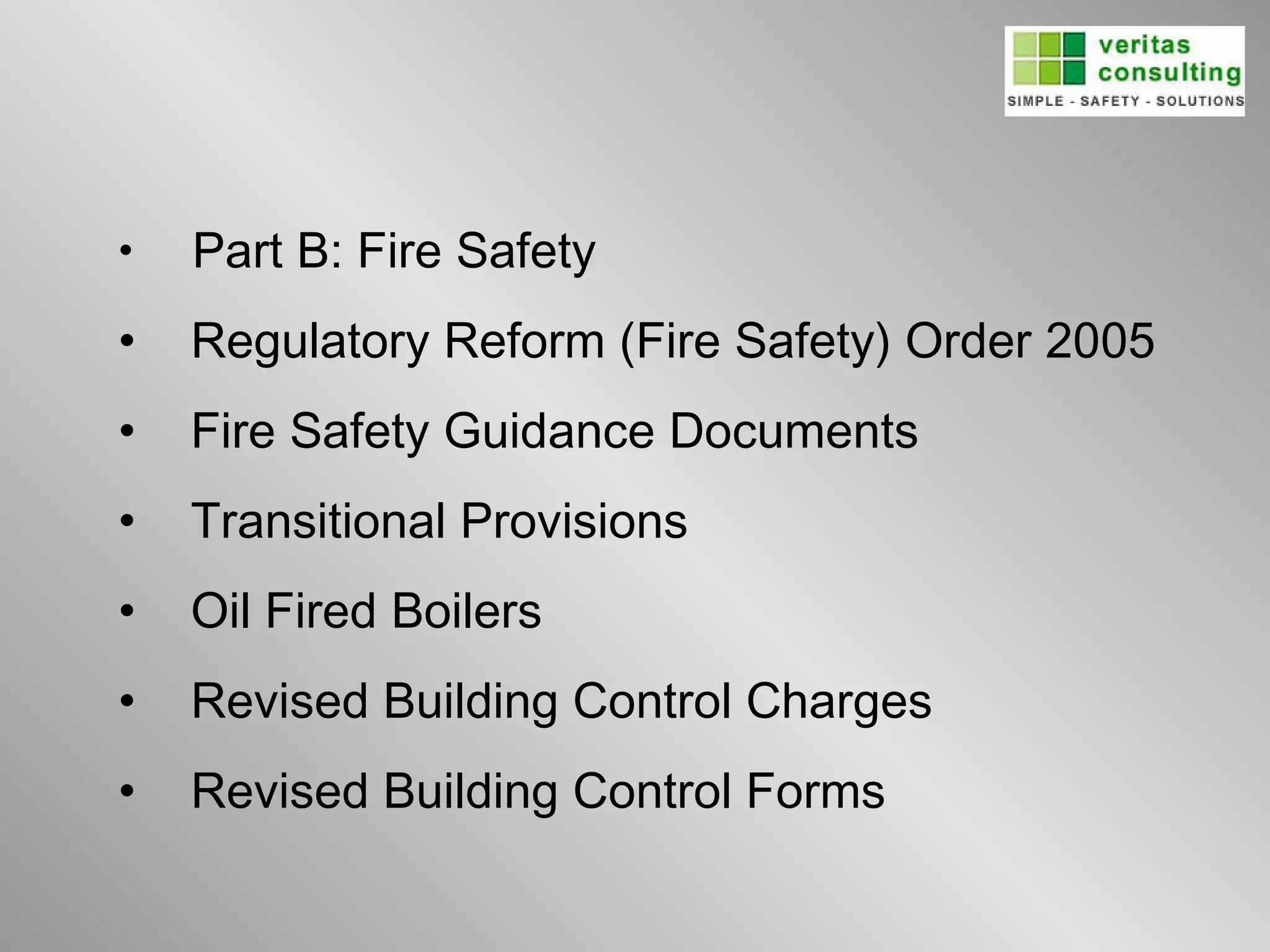 Fire Safety Presentation on Building Regulations Part B 2007 | PPT