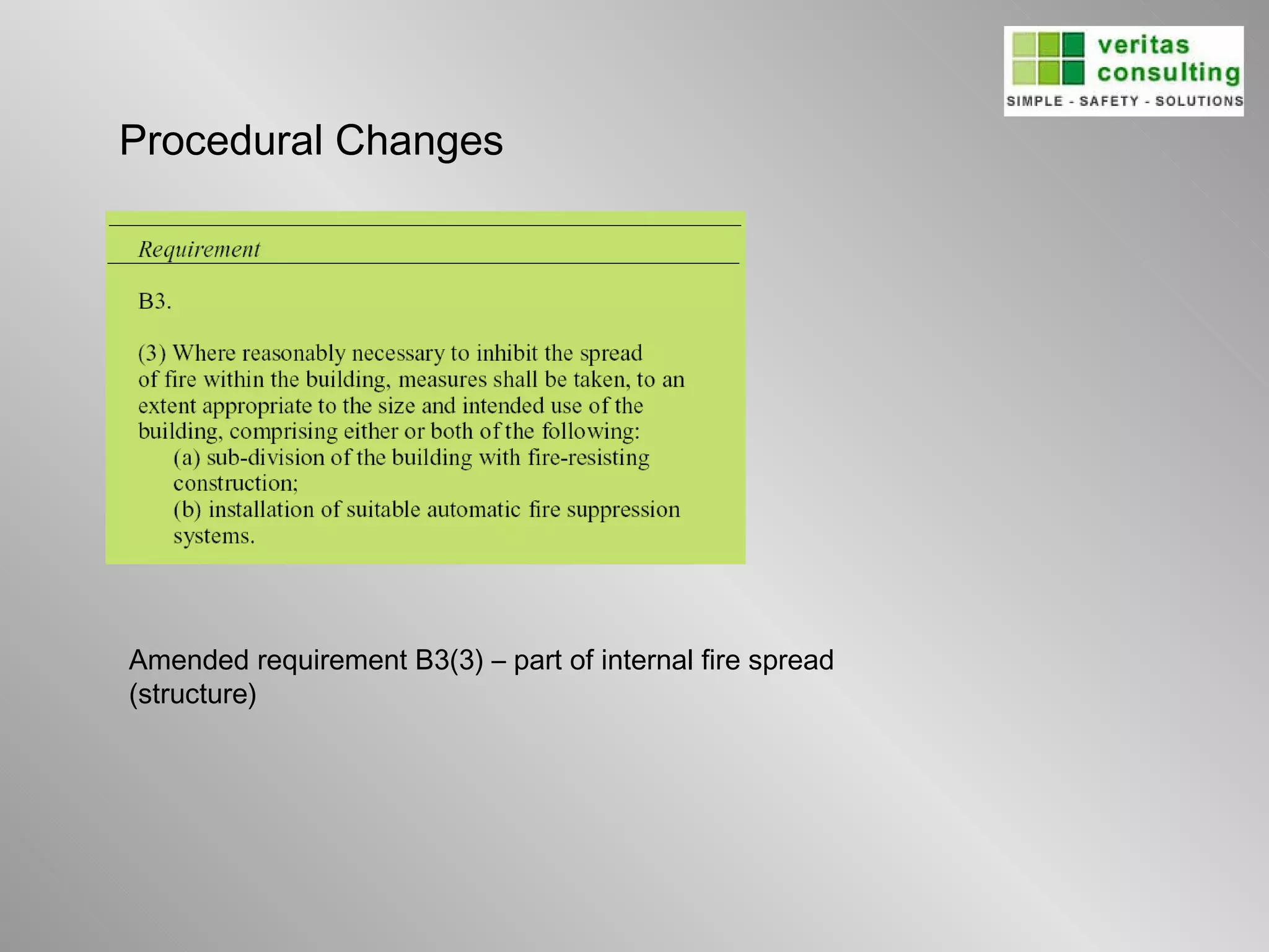 Fire Safety Presentation on Building Regulations Part B 2007 | PPT