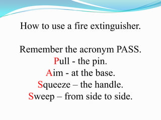 Fire Safety & Extinguisher Safety Training | PPT