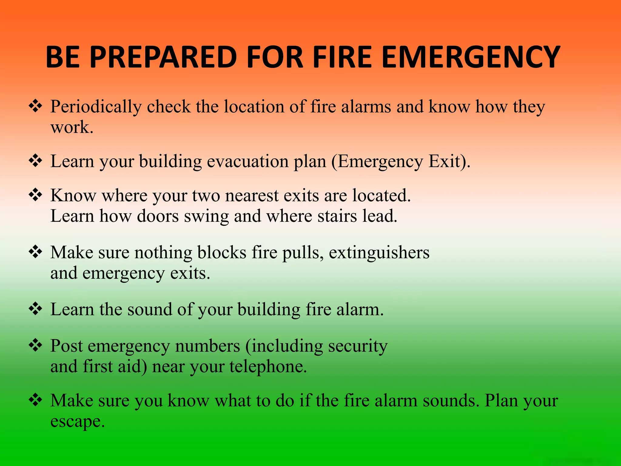 Fire safety first aid | PPTX