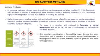 Fire safety for methanol explanation of safety measurements | PDF