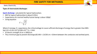 Fire safety for methanol explanation of safety measurements | PDF