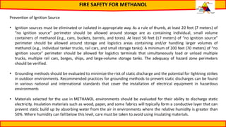Fire safety for methanol explanation of safety measurements | PDF