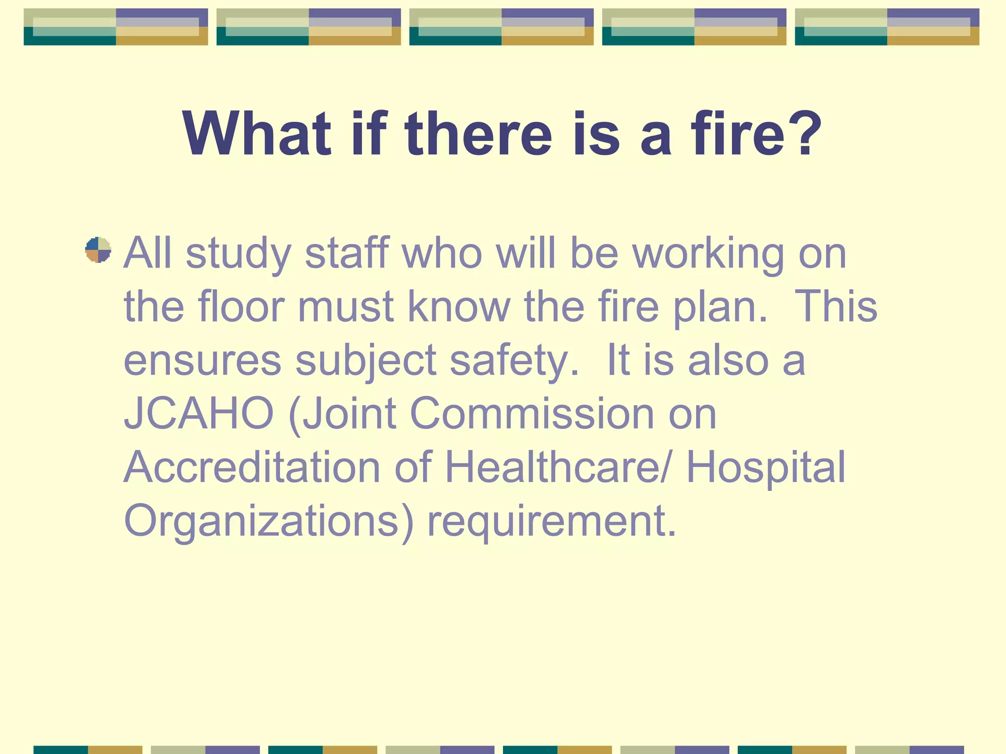Fire safety for Hospitals | PPT