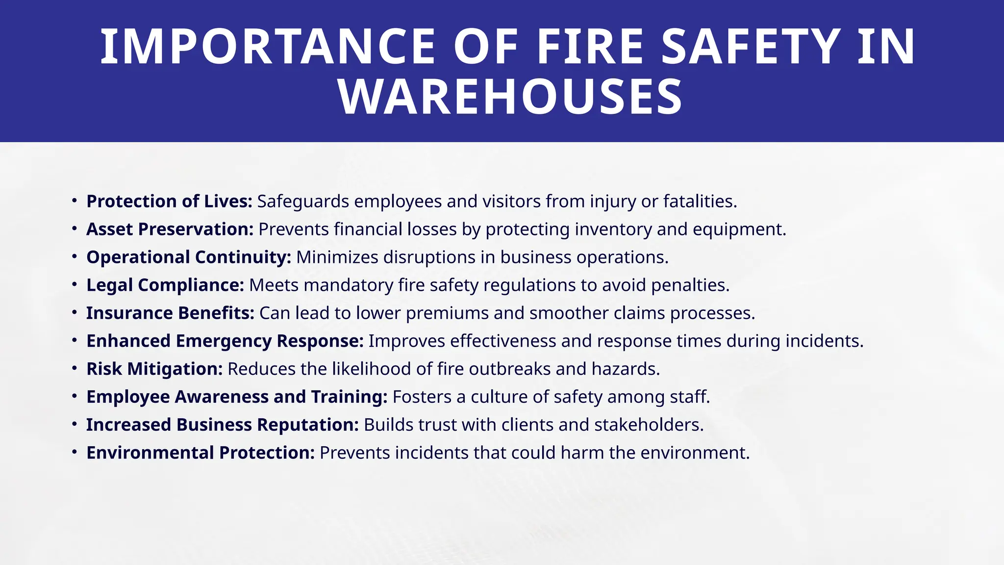 Fire Safety for Warehouses and Storage Facilities | PPTX