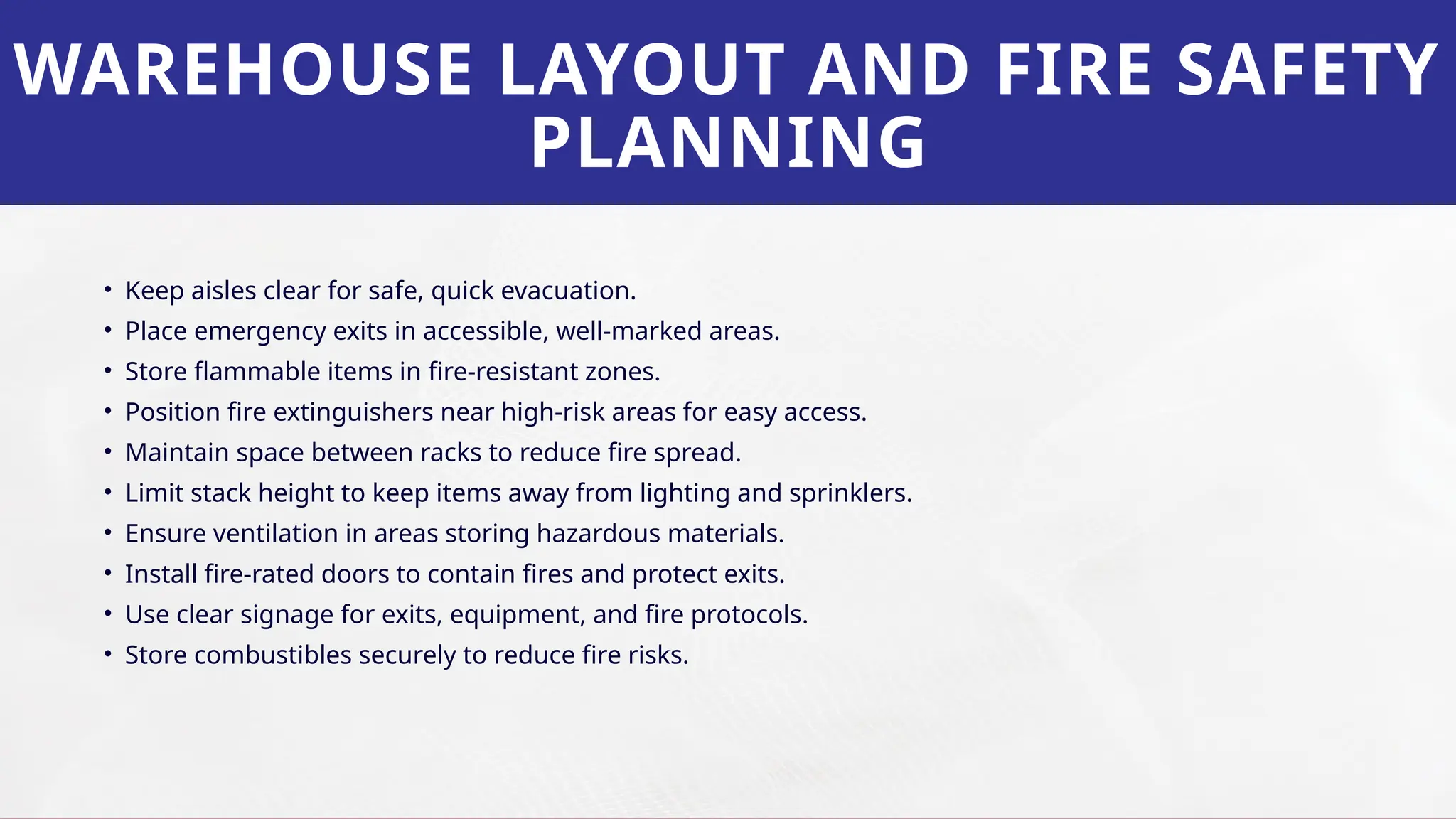Fire Safety for Warehouses and Storage Facilities | PPTX
