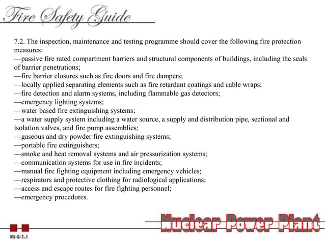 fire safety guide in nuclear powerplants.pptx | Chemistry | Science